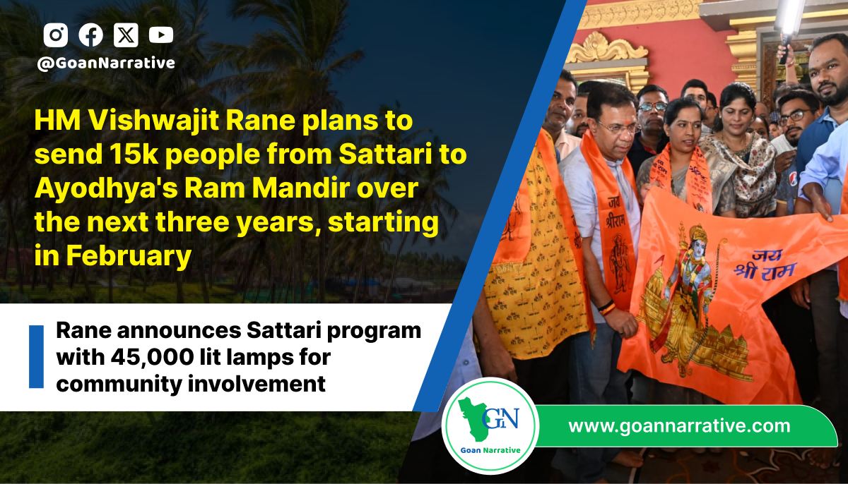 HM Vishwajit Rane plans to send 15k people from Sattari to Ayodhya’s ...