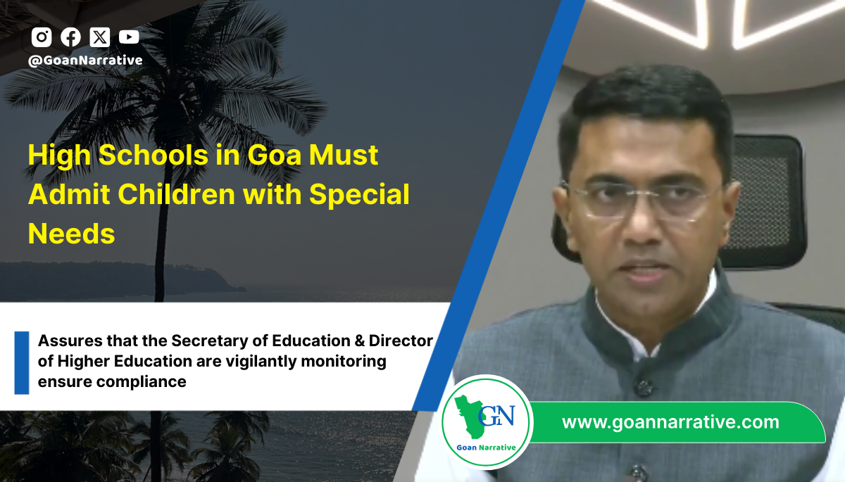 CM Sawant: High Schools in Goa Must Admit Children with Special Needs ...